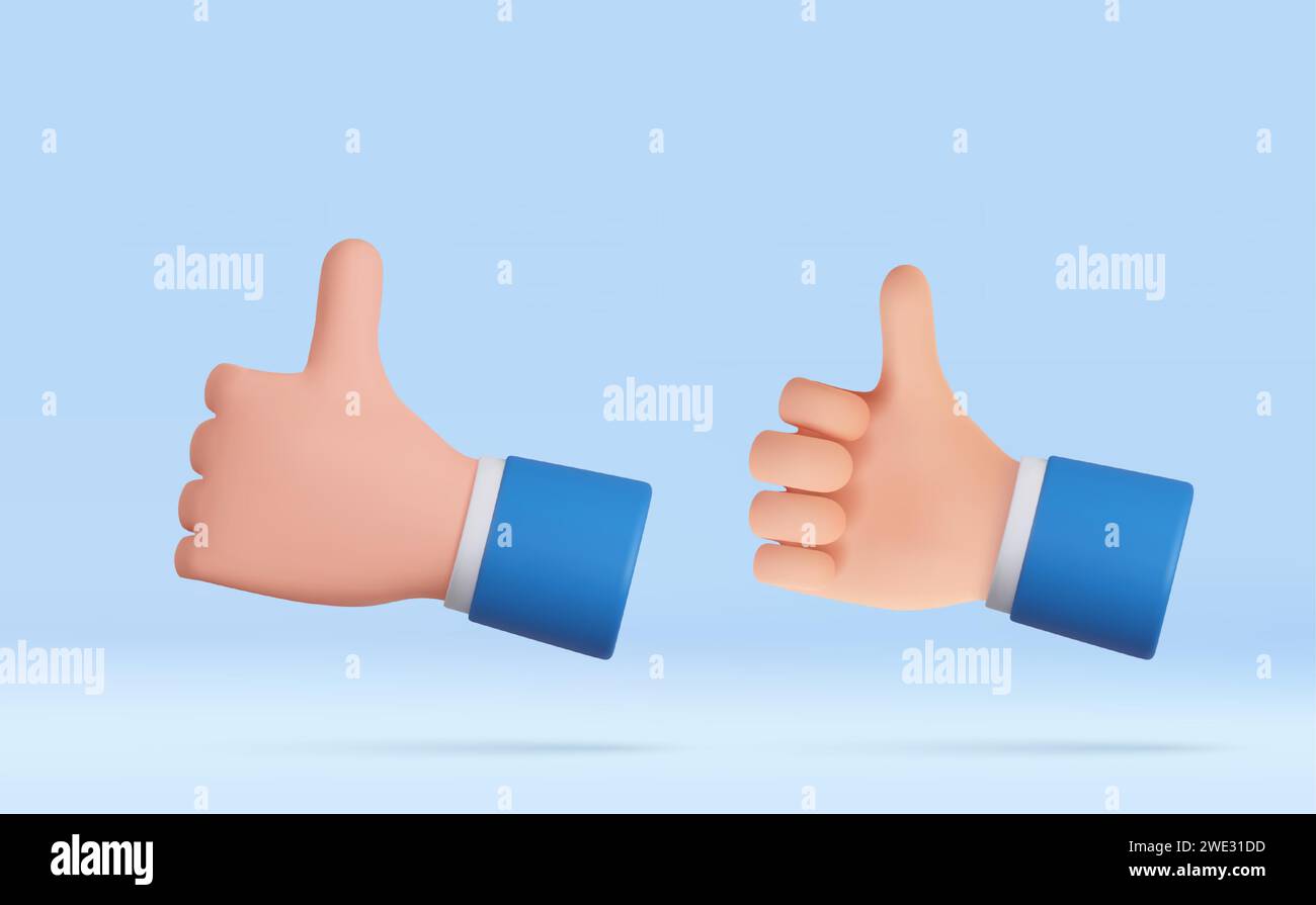Thumb up gesture of cartoon character hand Stock Vector Images - Alamy