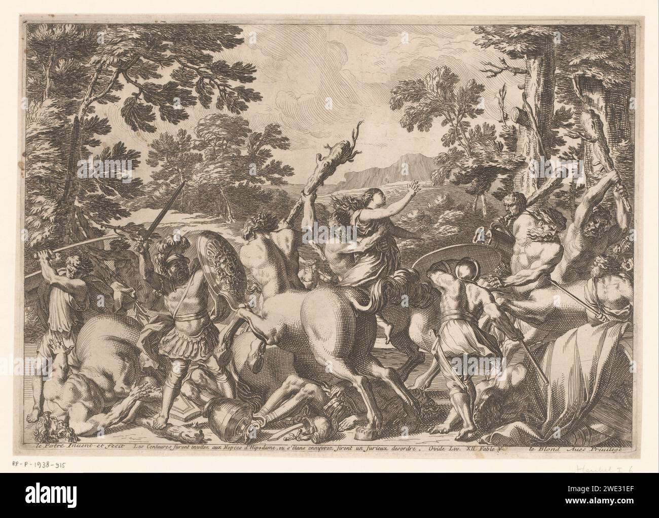 Fight between the Lapithen and the Centauren, Jean Lepautre, 1628 ...
