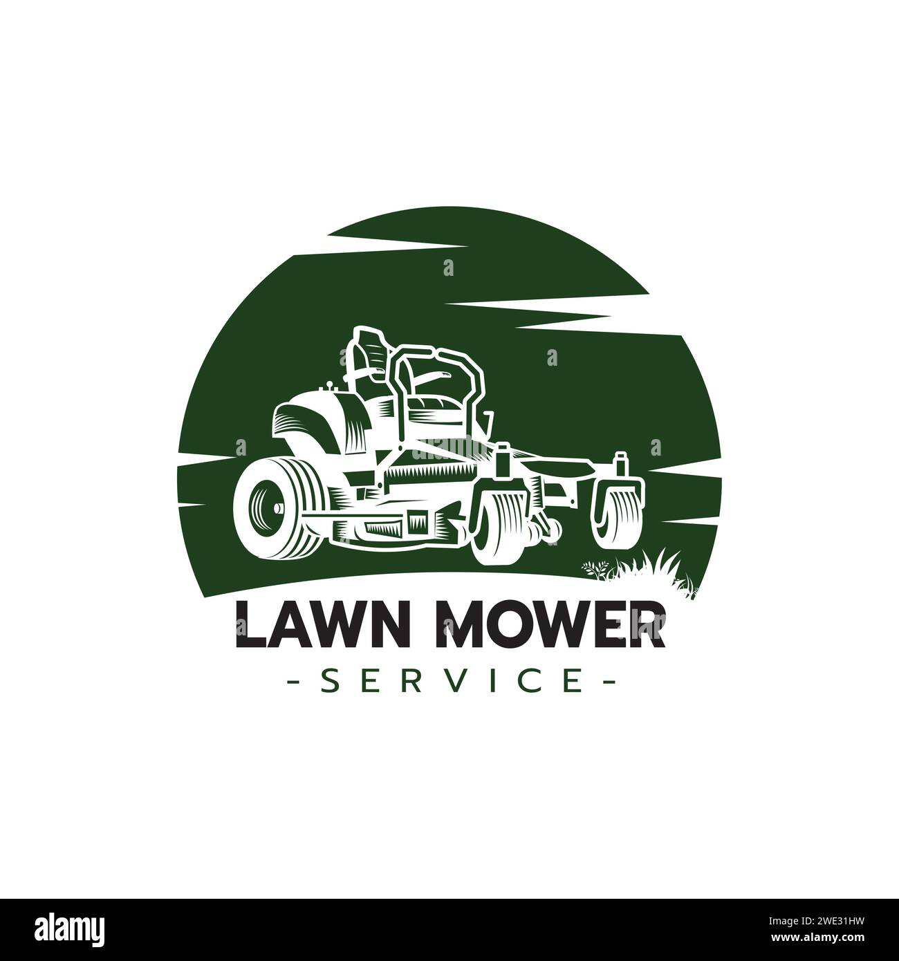 Lawn mower service logo icon isolated,Lawn mowing cutting grass ...