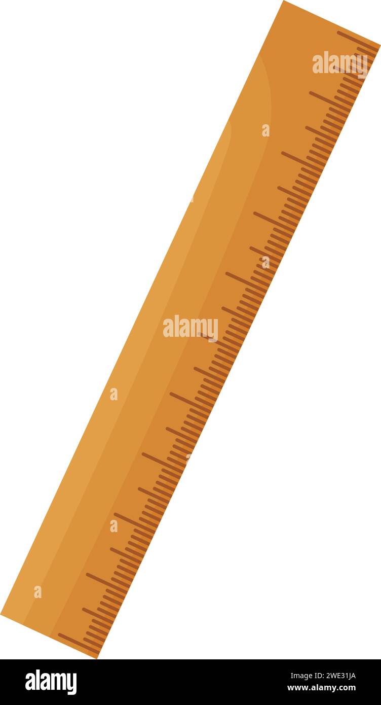 Wood ruler icon cartoon vector. Educational map Stock Vector Image ...