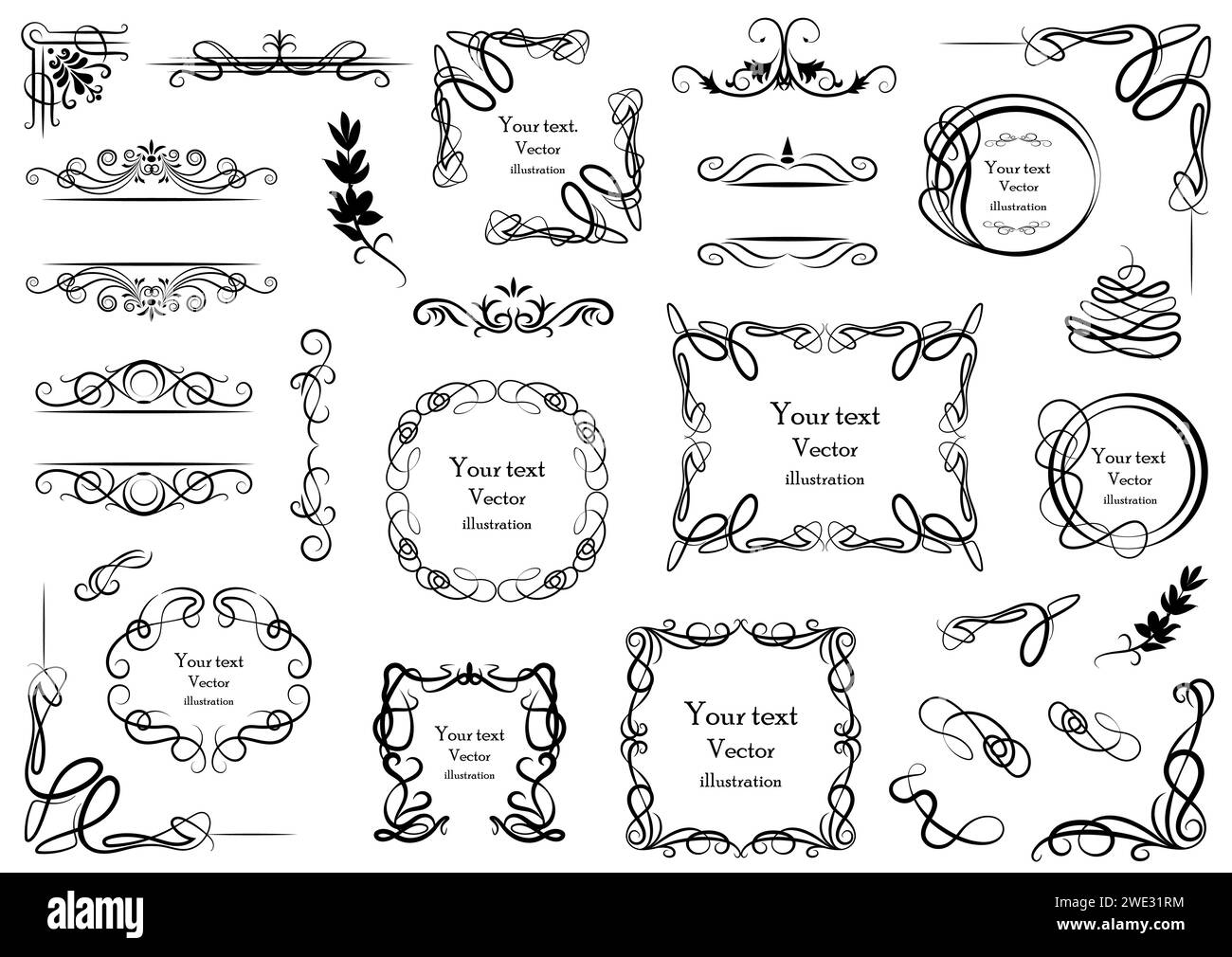 Big set of vector graphic elements for design Stock Vector Image & Art ...