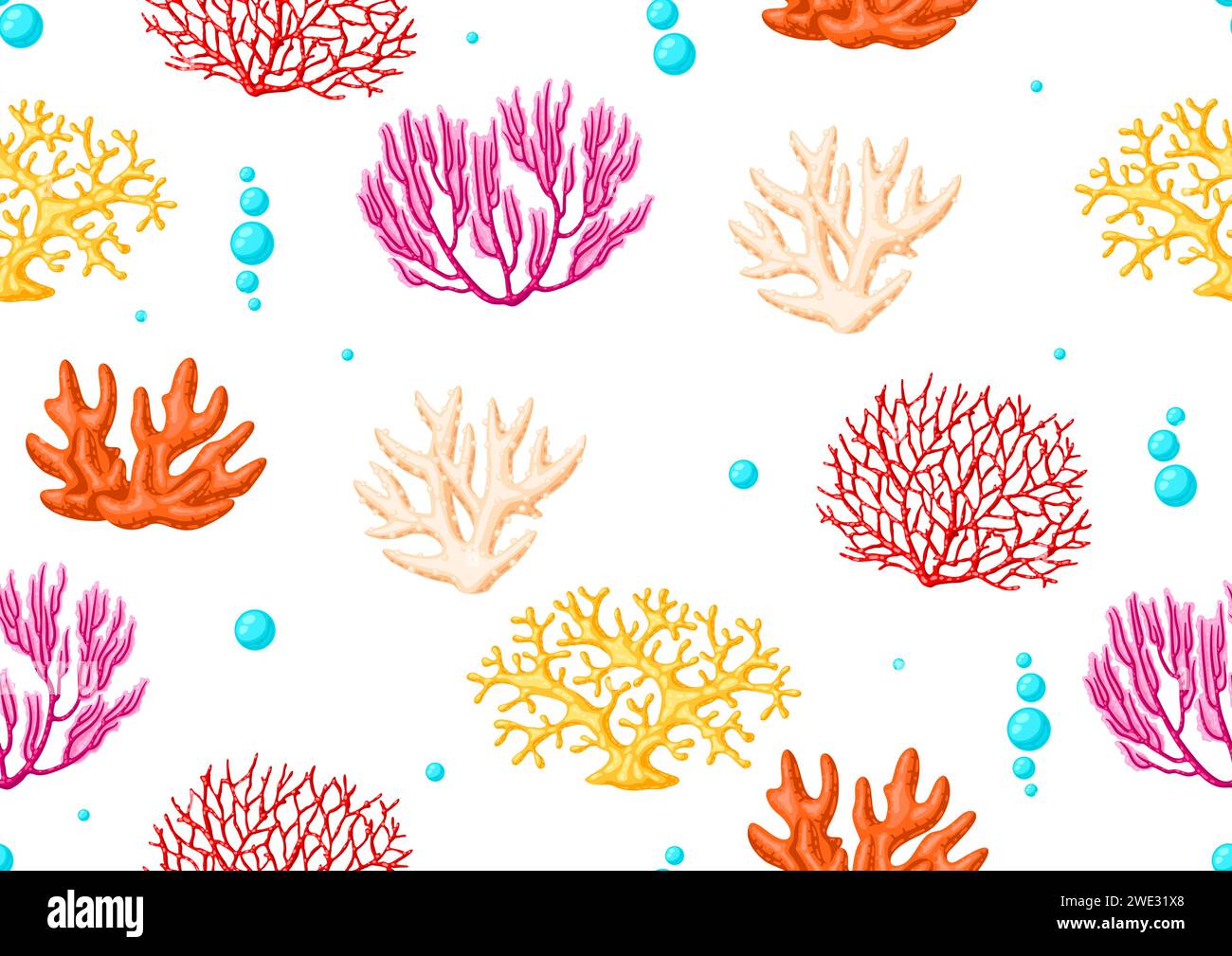 Illustration of sea coral. Marine life aquarium and water fauna Stock ...