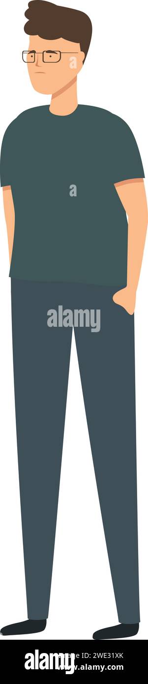 Visual impairment boy icon cartoon vector. Reading street. Person man ...
