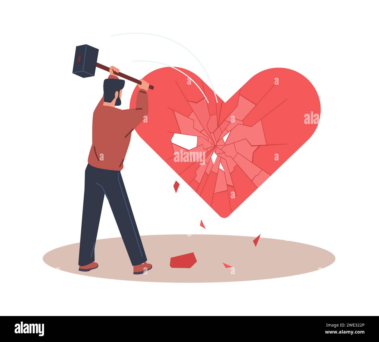 Damaged hammer Stock Vector Images - Alamy