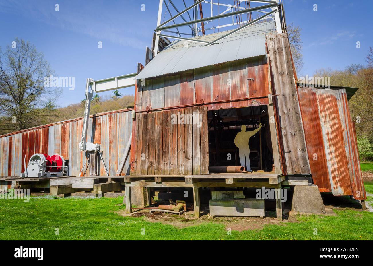 The Drake Well Museum and Parkin the scenic Oil Creek Valley, USA Stock ...