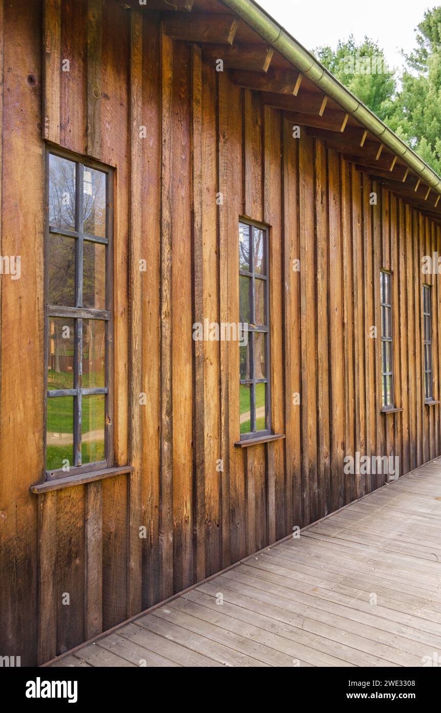 The Drake Well Museum and Parkin the scenic Oil Creek Valley, USA Stock ...