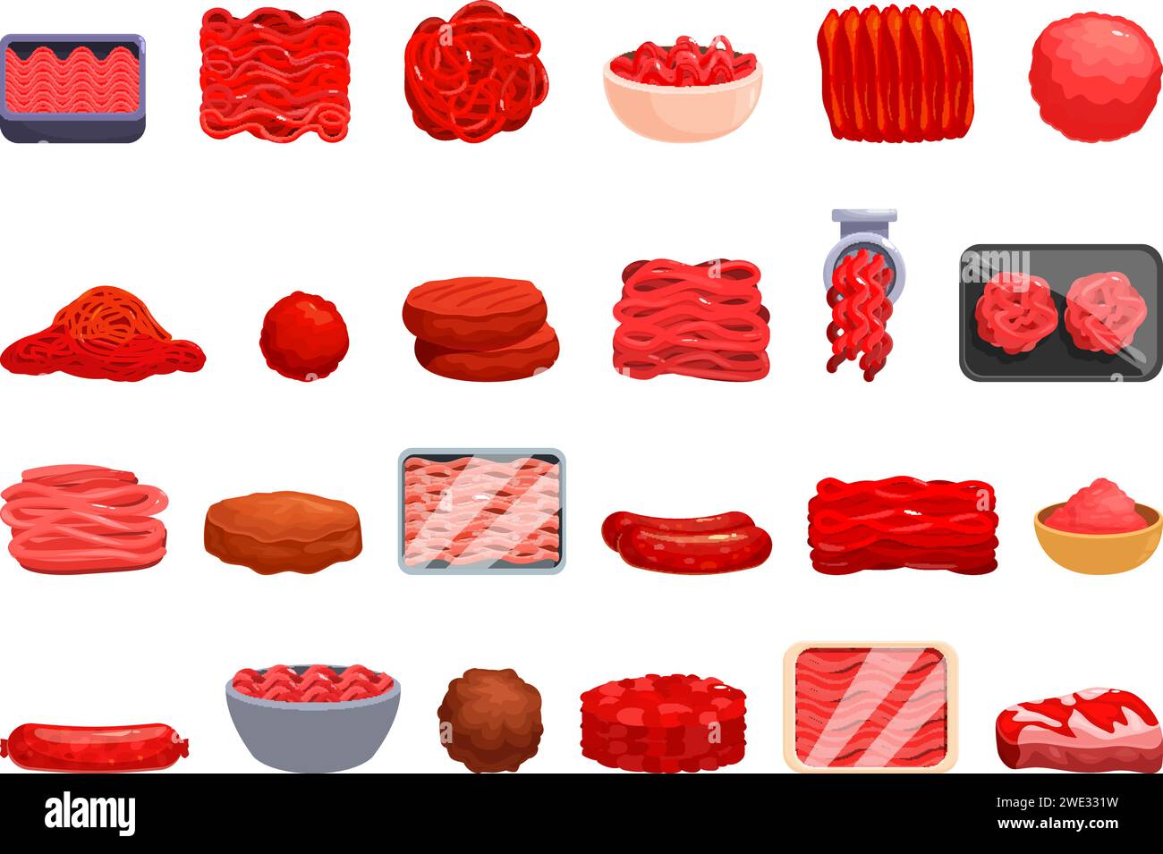 Diced meat Stock Vector Images - Alamy