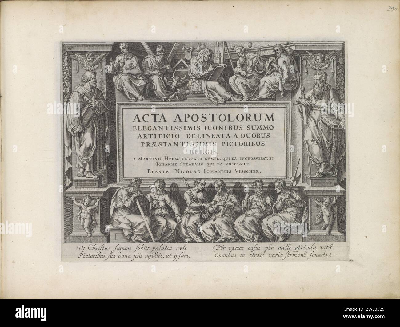 Title print of the series on the actions of the apostles, 1643 print ...