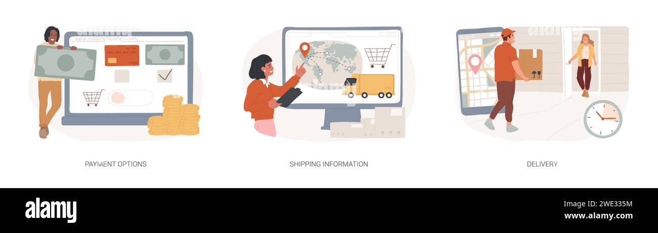 E-commerce website order processing isolated concept vector ...