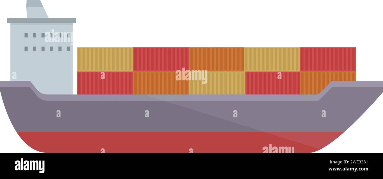 Cargo postal ship icon cartoon vector. Letter drop. Moving cargo Stock ...