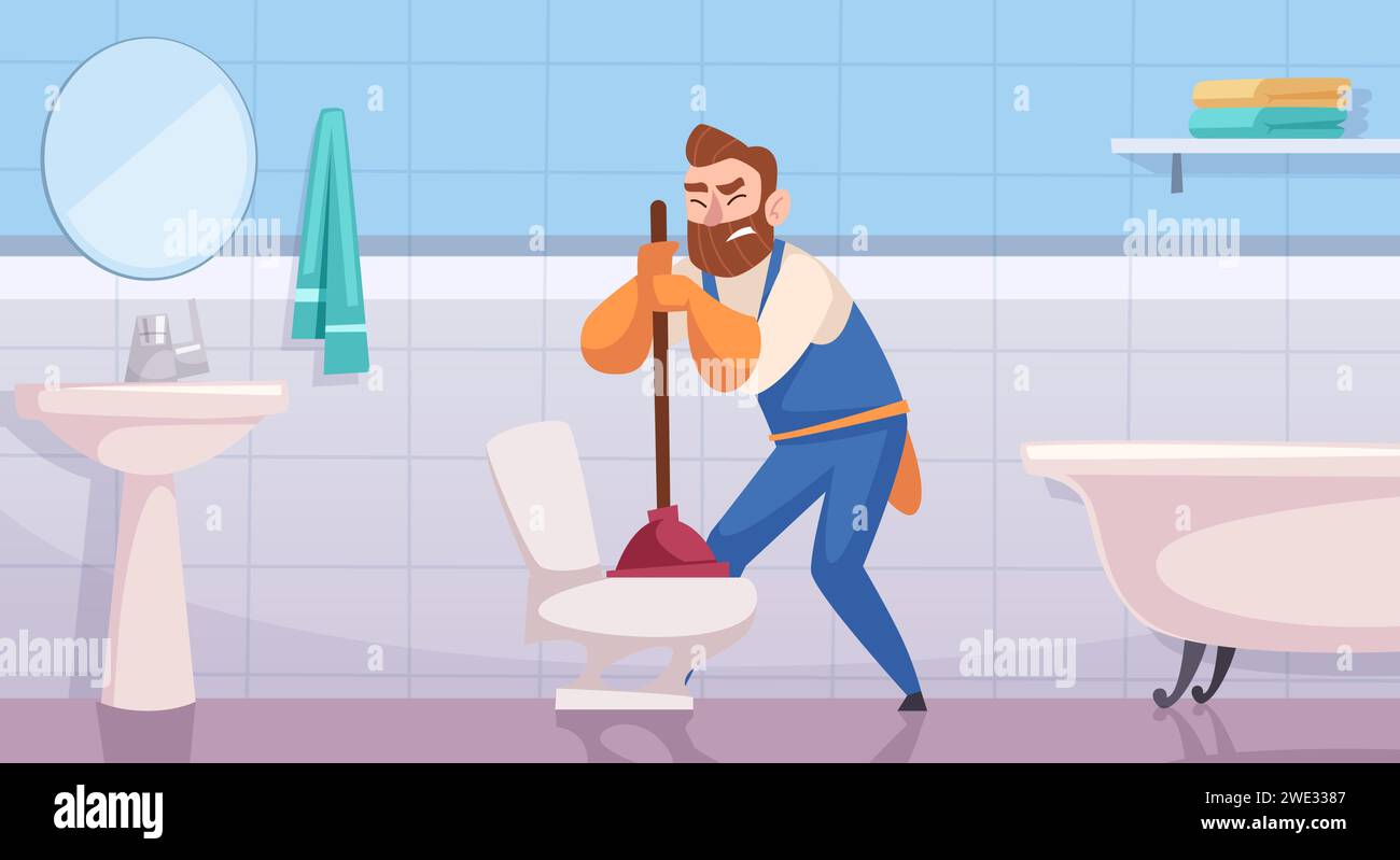 Worker toilet Stock Vector Images - Alamy