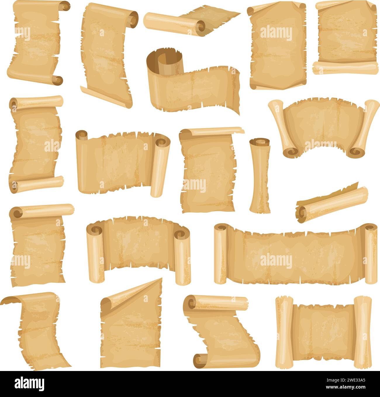 Vintage papyrus. Old style damaged paper geographic historical maps ...