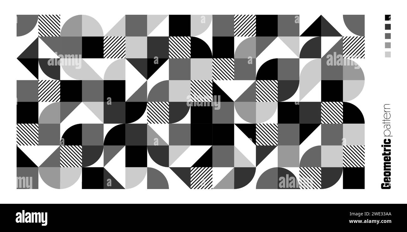 Geometric trendy pattern, Bauhaus style. Modern background with simple elements. Retro texture ...