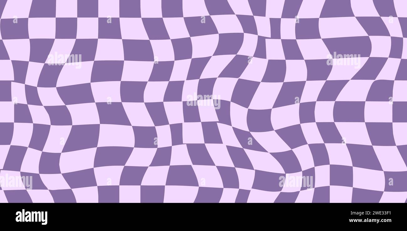 Groovy Hippie Vibes 70s Checkerboard Waves Patterns. Twisted and ...