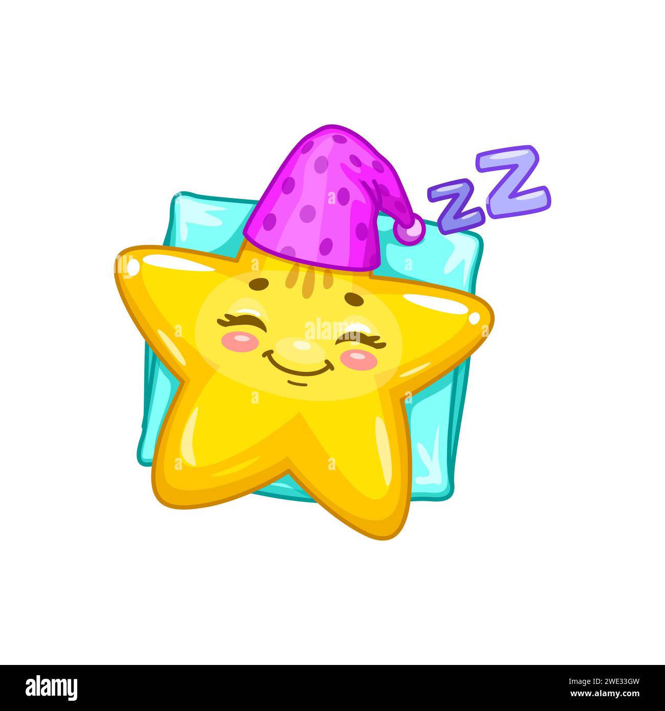 Cartoon kawaii twinkle, funny emoji, cute star character. Sweet ...