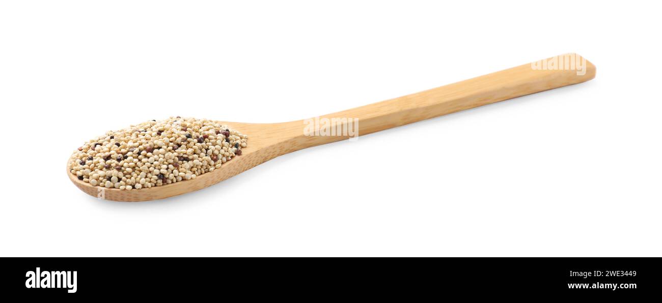 Wooden spoon quinoa in Cut Out Stock Images & Pictures - Alamy