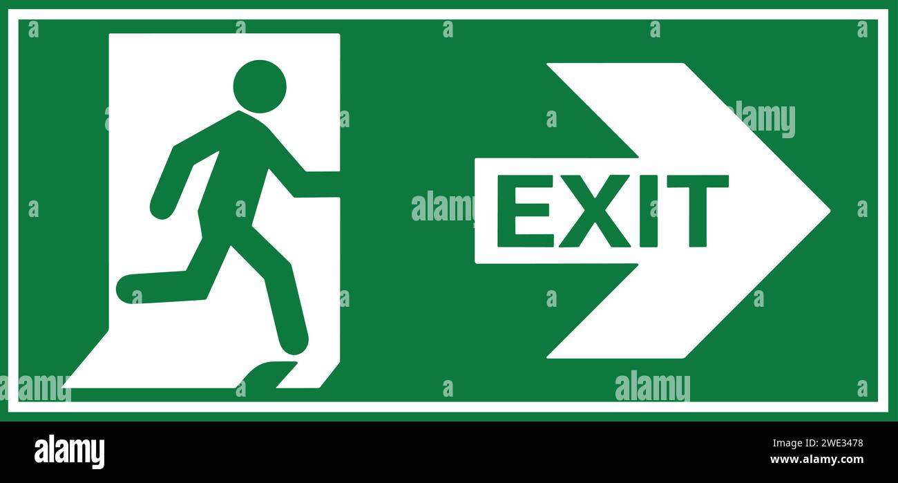 Emergency fire exit sign, Emergency sign, Emergency exit, Emergency ...