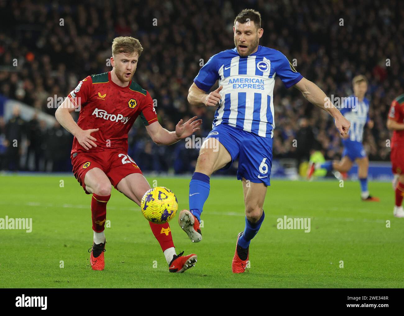 Brighton and Hove, UK. 22nd Jan, 2024. Tommy Doyle of Wolverhampton ...
