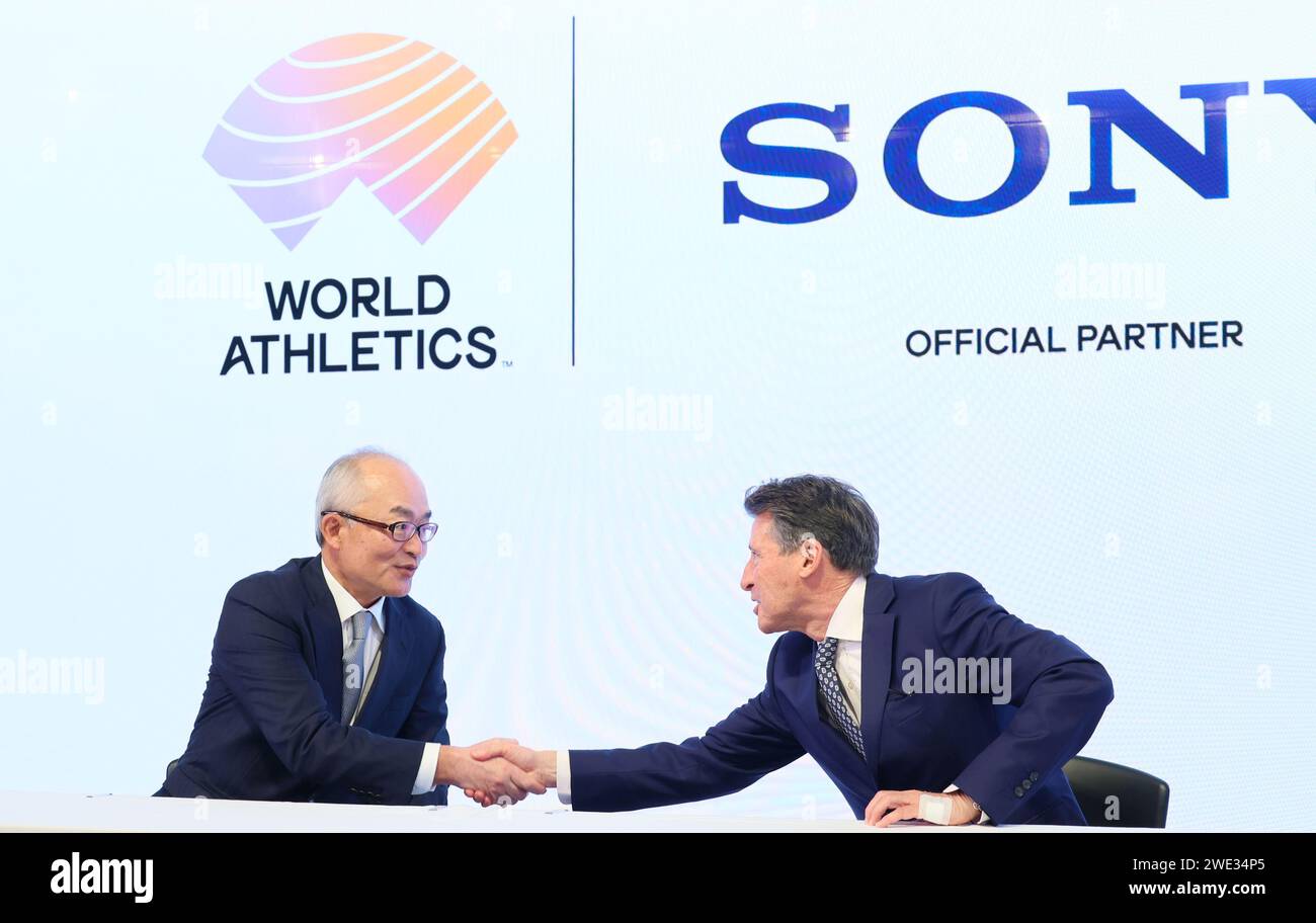 Tokyo, Japan. 23rd Jan, 2024. World Athletics president Sebastian Coe ...