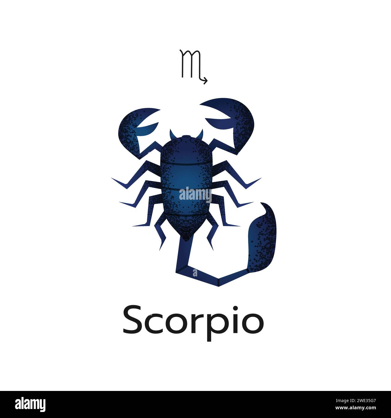 Scorpio zodiac sign logo icon isolated horoscope symbol on white ...
