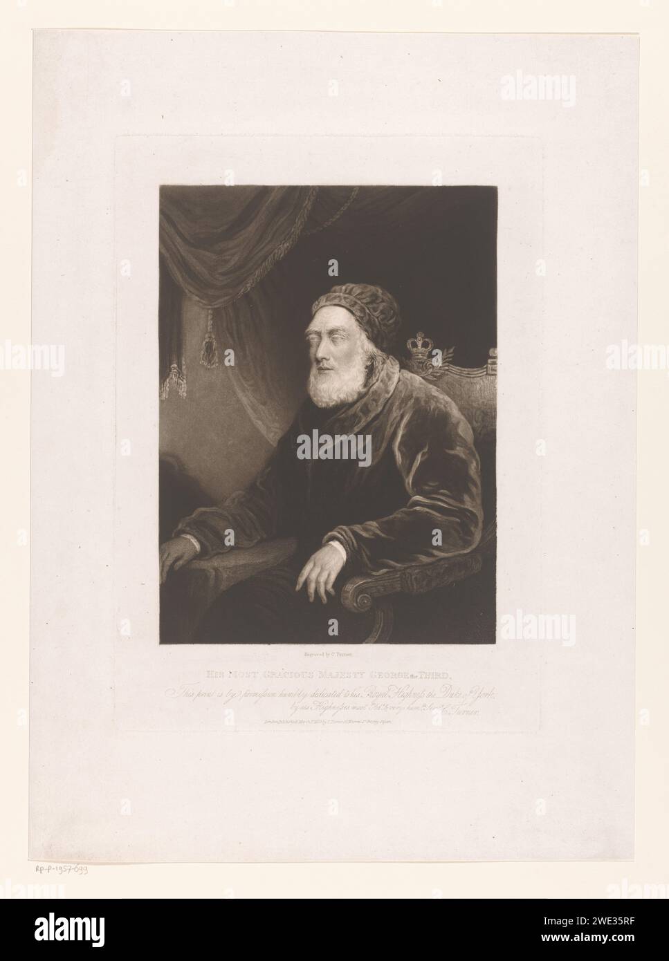Portrait of George III of the United Kingdom, Charles Turner, 1820 ...