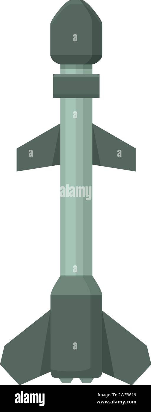 Nuclear rocket icon cartoon vector. Battle weapon. Space air reactor ...