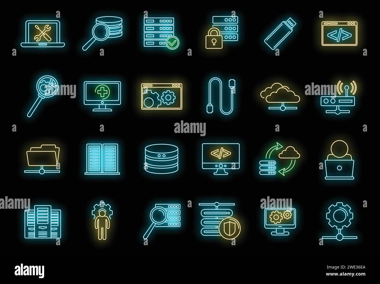 Company it administrator icons set. Outline set of company it ... Company it administrator icons set. Outline set of company it ...