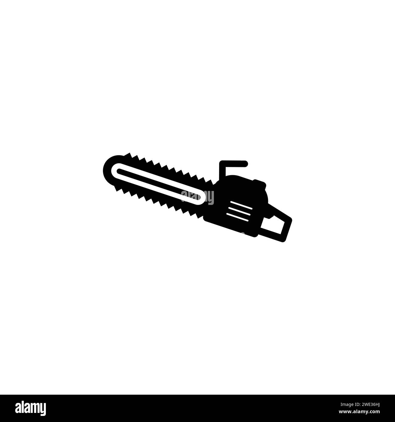 Industry chainsaw silhouette logo icon isolated symbol vector ...