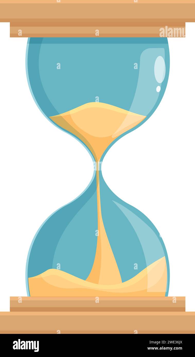 Sand timer clock icon cartoon vector. Swift digital. Game waiting Stock ...