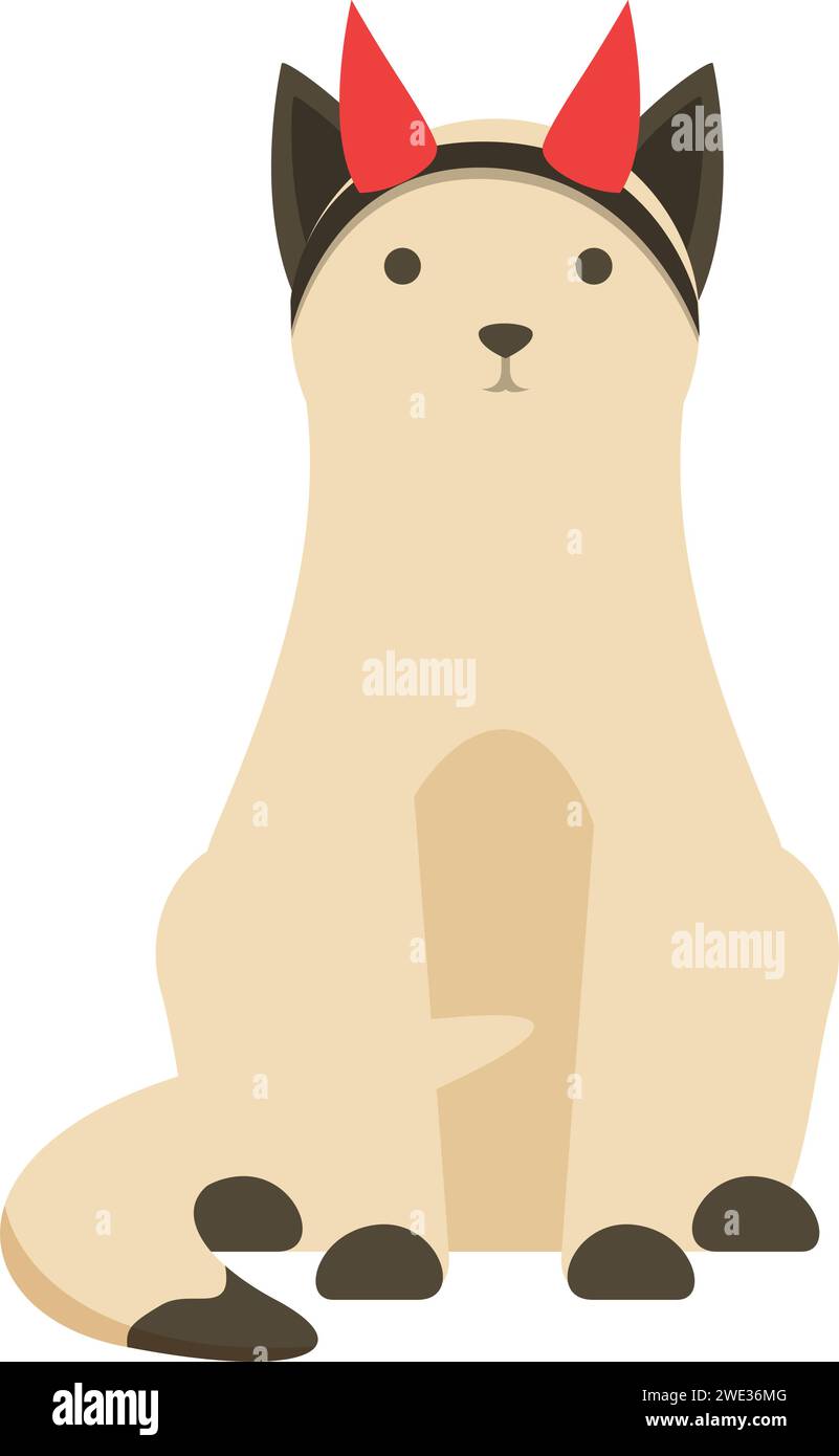 Cat devil icon cartoon vector. Cute animal. Holiday party Halloween ...