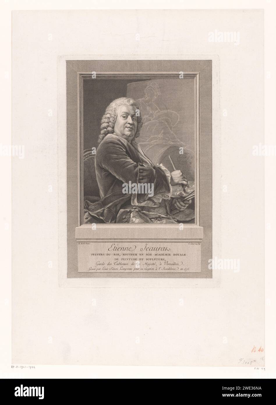 Portret van Etienne Jeaurat, Louis Simon Lempereur, After Alexander ...