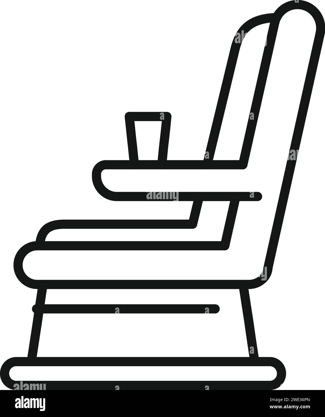 Vip airplane seat icon outline vector. Indoor cabin. Seat air traveler ...