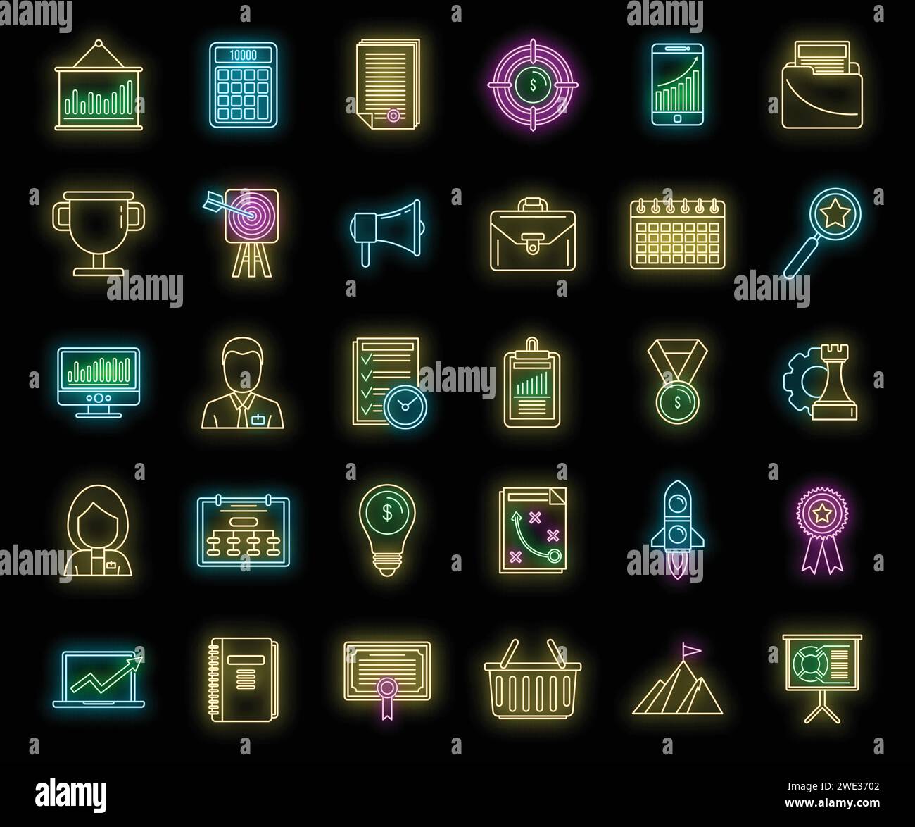 Business product manager icons set. Outline set of business product ...