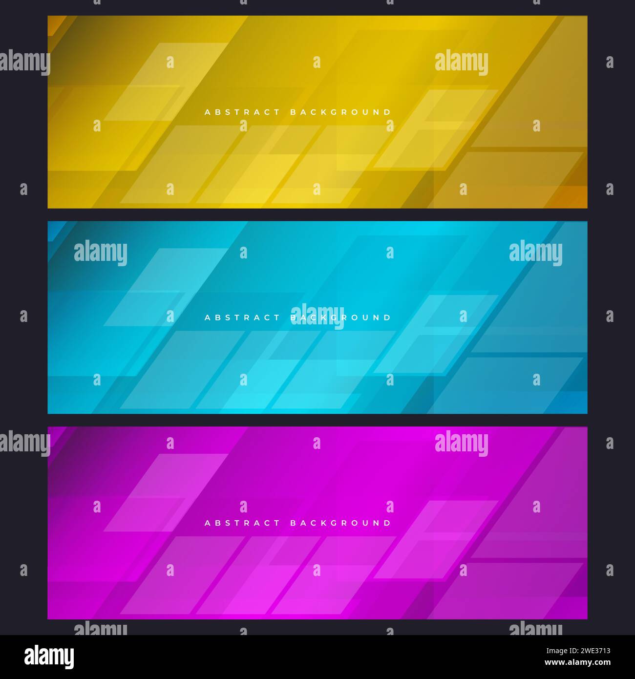 Colored set of 3 modern wide banner. Geometric business abstract ... Colored set of 3 modern wide banner. Geometric business abstract ...