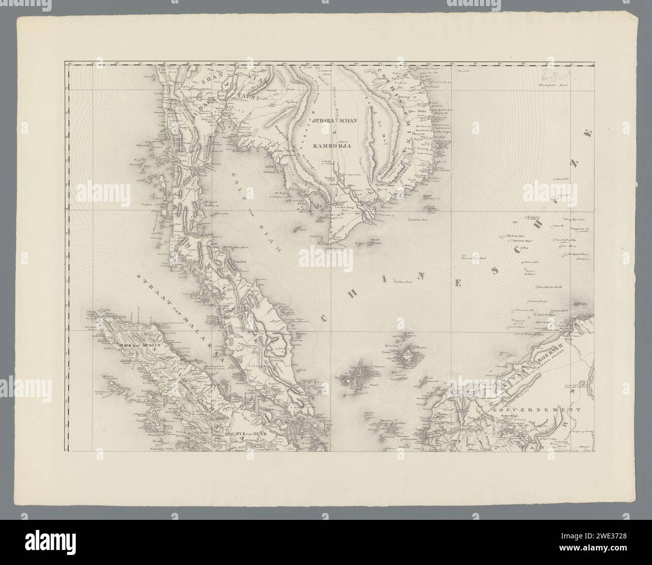 Map of the Dutch East Indies, part top left, Franciscus Josephus ...