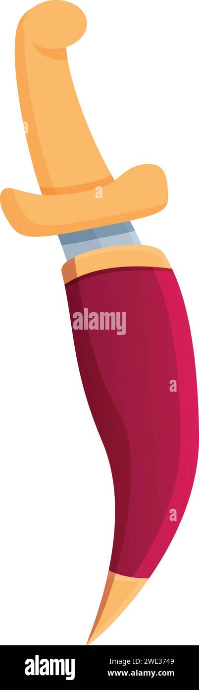 Qatar knife tradition icon cartoon vector. Arena sport. National day ...