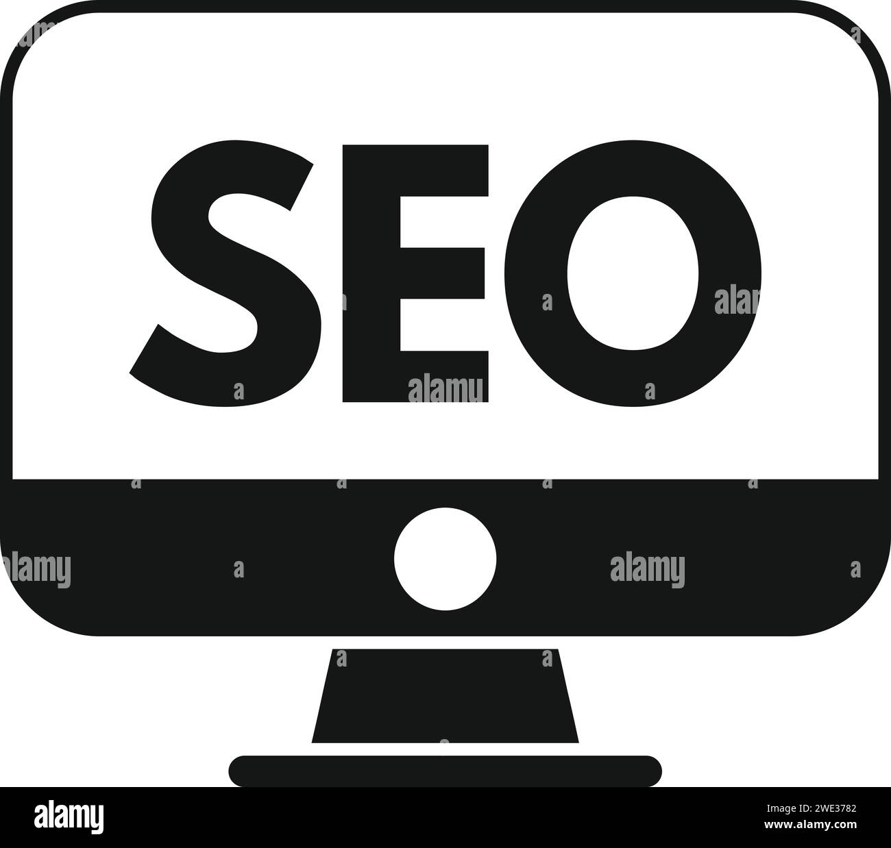 Seo computer engine icon simple vector. Global web. Chart platform ...