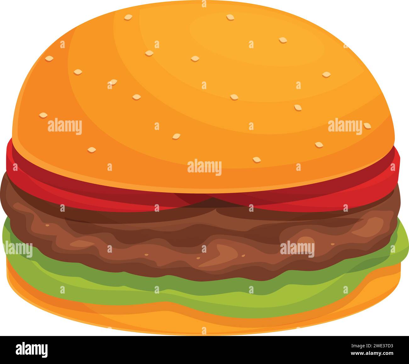 Beef party food icon cartoon vector. Hamburger meal. Dish salad Stock ...