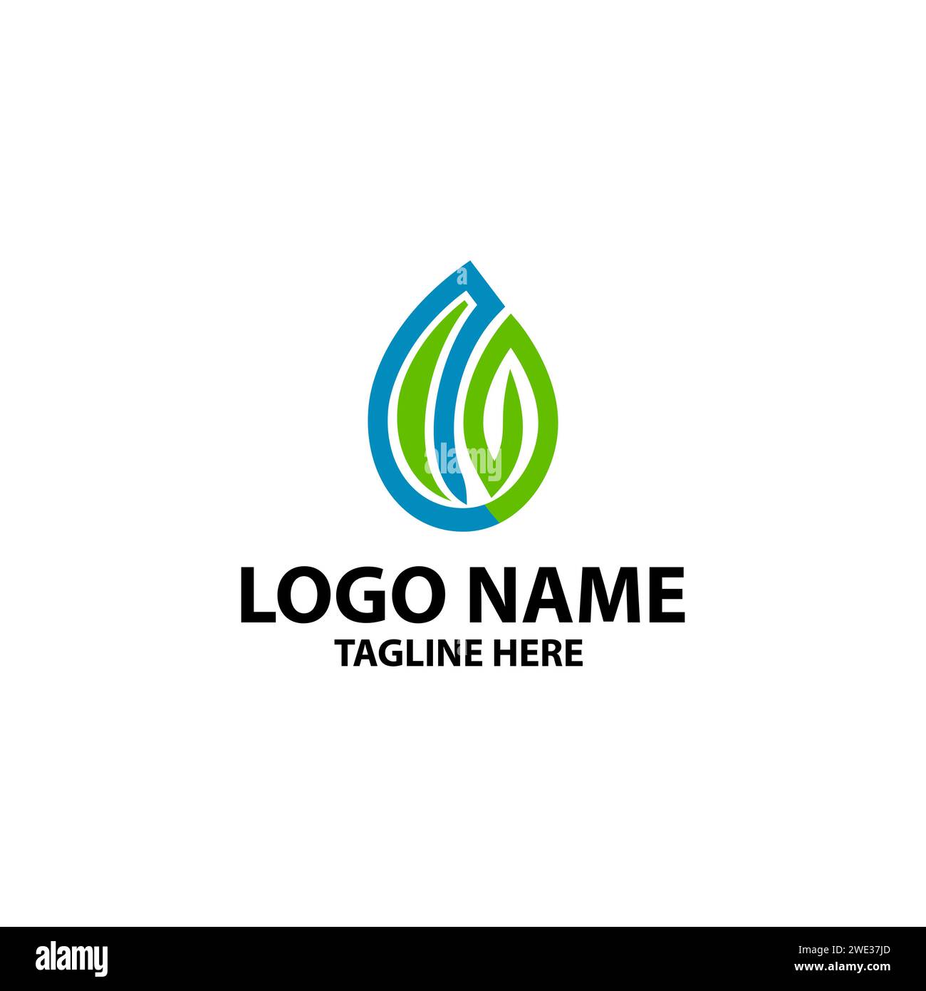 drop green water logo design vector Stock Vector Image & Art - Alamy