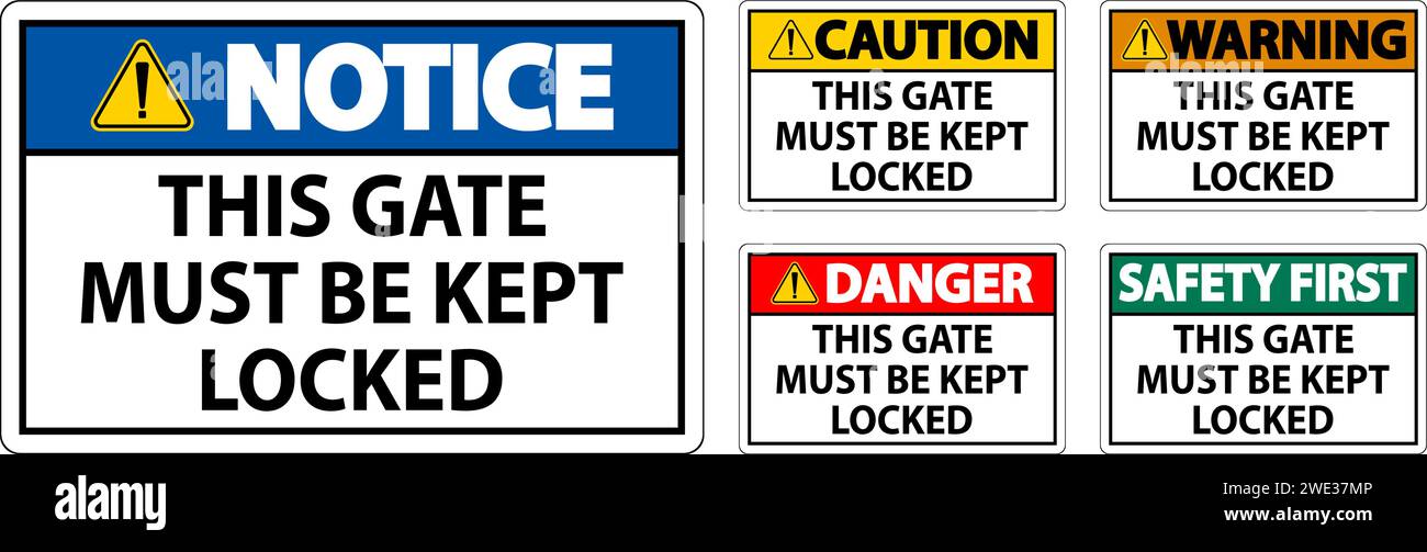 Entrance gate notice Stock Vector Images - Alamy