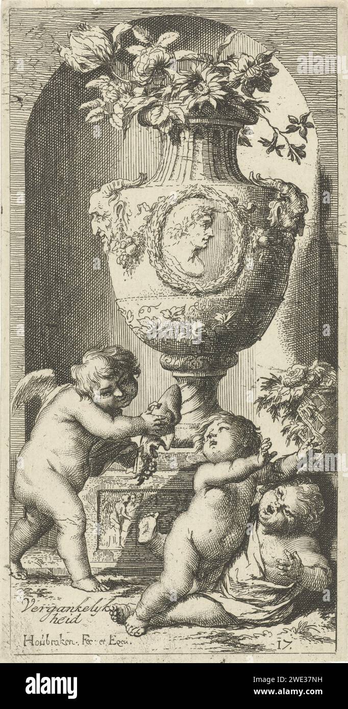 Allegory of Transience, Arnold Houbraken, 1710 - 1719 print Allegorical ...