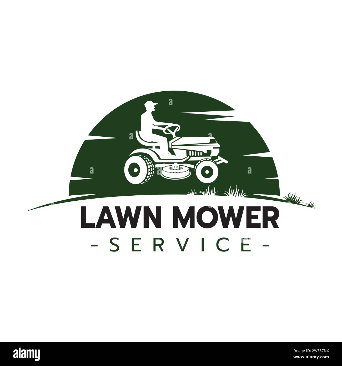 Lawn mower service logo icon isolated,Lawn mowing cutting grass ...