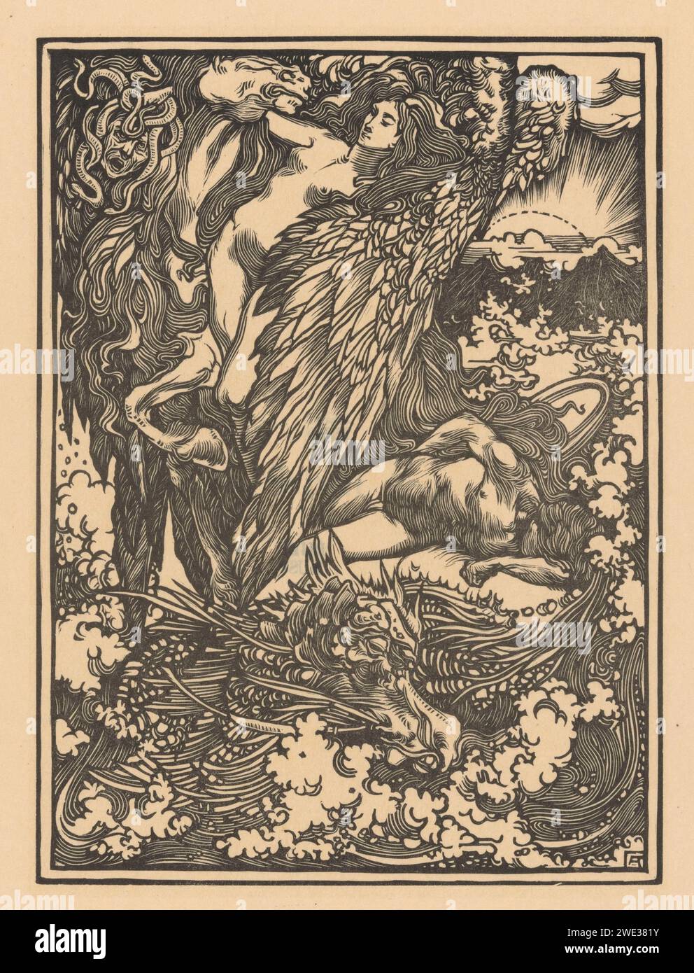 Perseus and Andromeda, Johannes Josephus Aarts, 1881 - 1934 print ...
