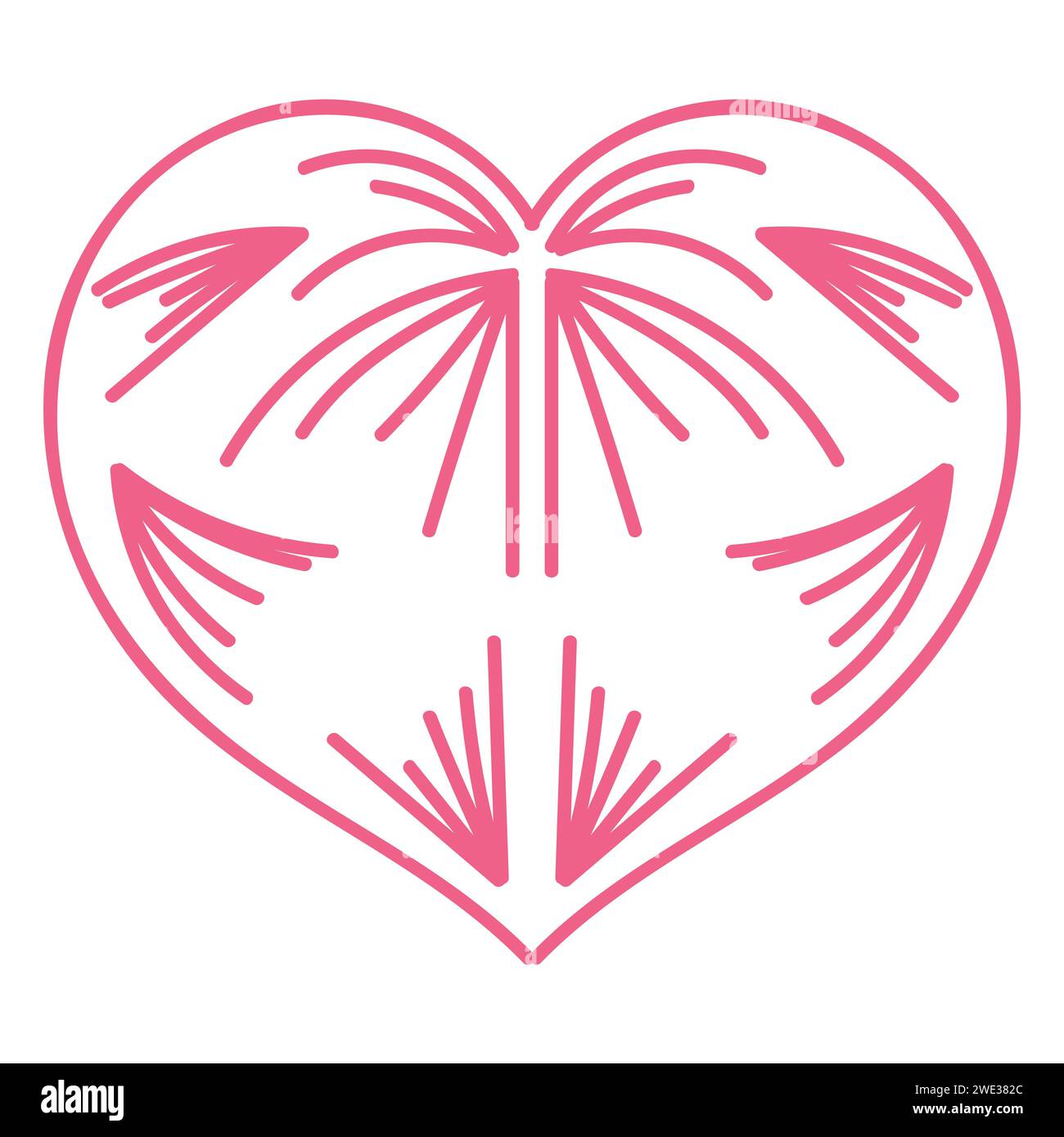 Heart with an openwork pattern. Open illustration isolated on white ...