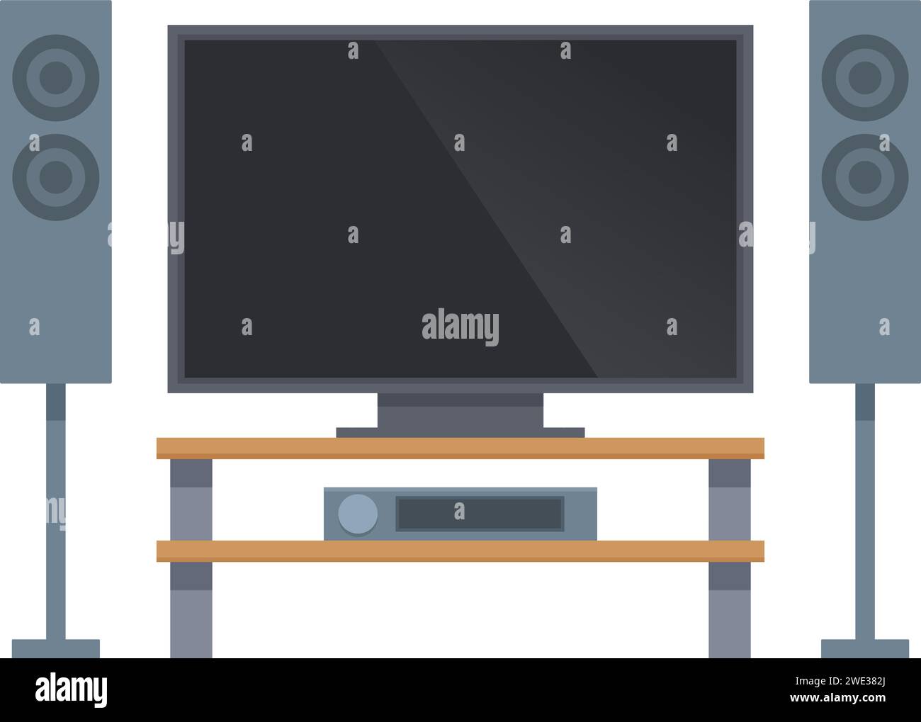 Audio visual center Stock Vector Images - Alamy