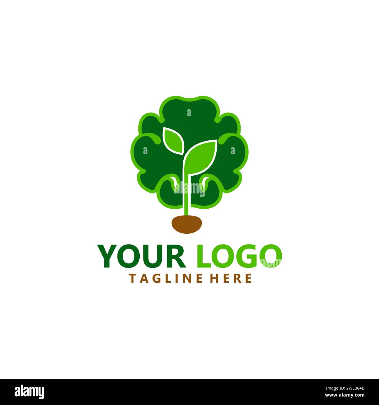 green seed brain logo design vector Stock Vector Image & Art - Alamy