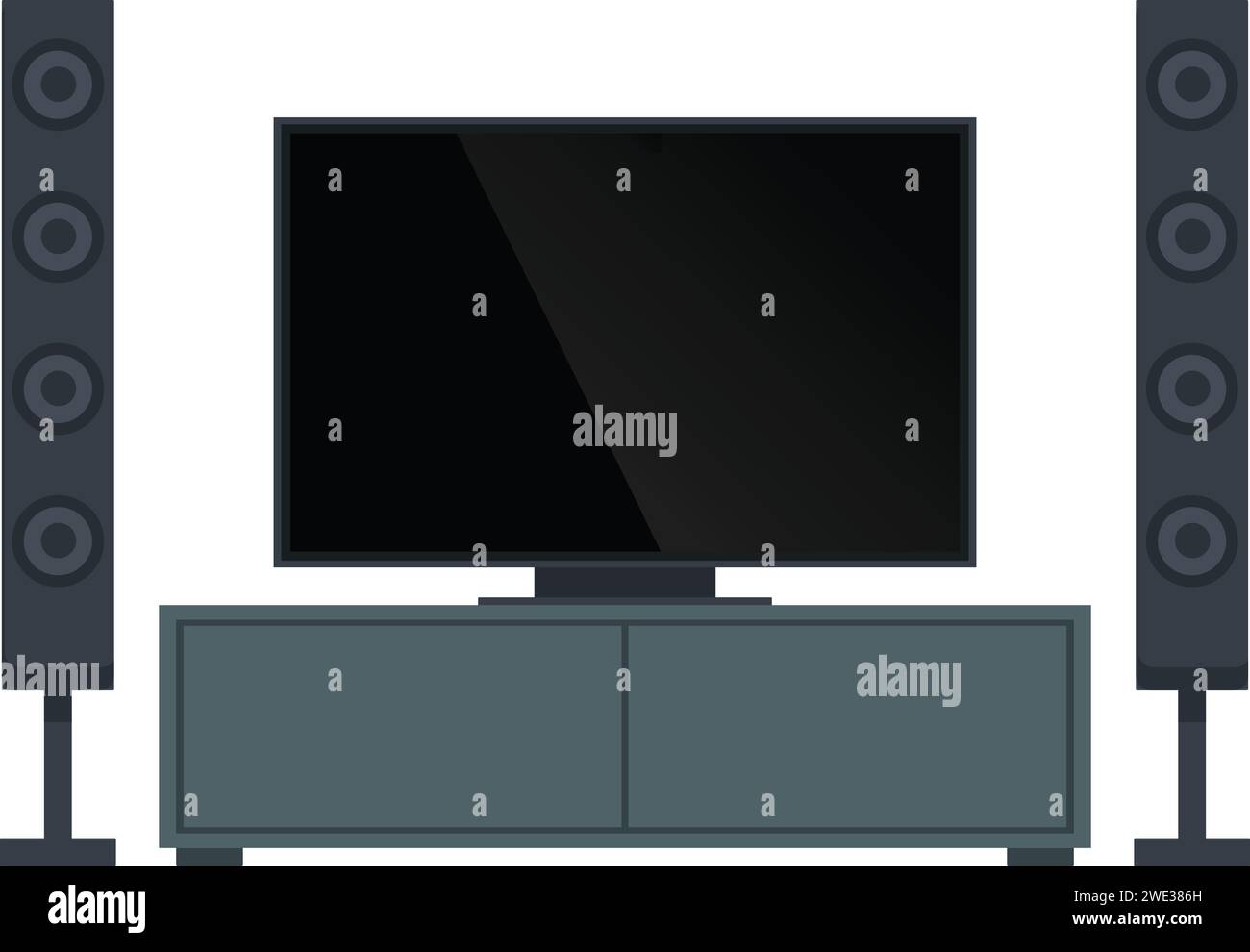 Display home theater icon cartoon vector. Room sound. Personal compact ...