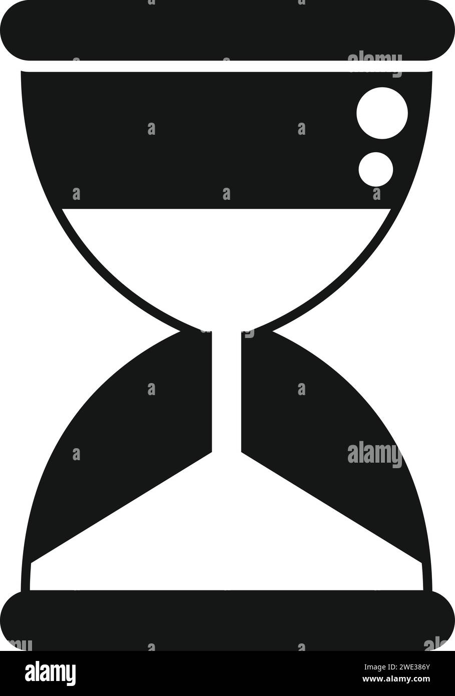 Morning time hourglass icon simple vector. Desk office. Rest active ...