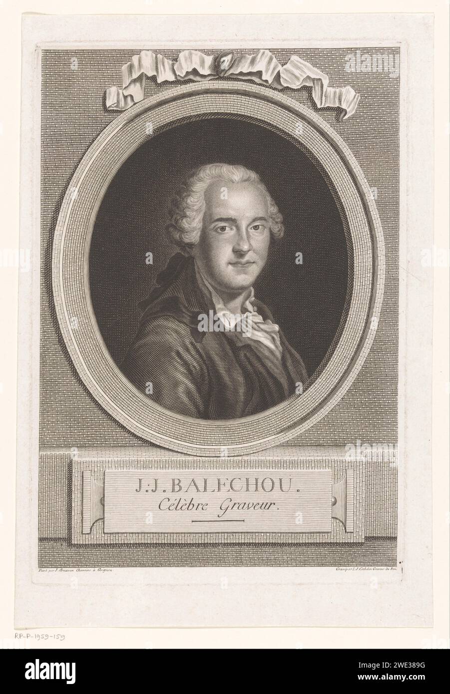 Portret van Jean Joseph Baléchou, Louis Jacques Cathelin, After Joseph ...