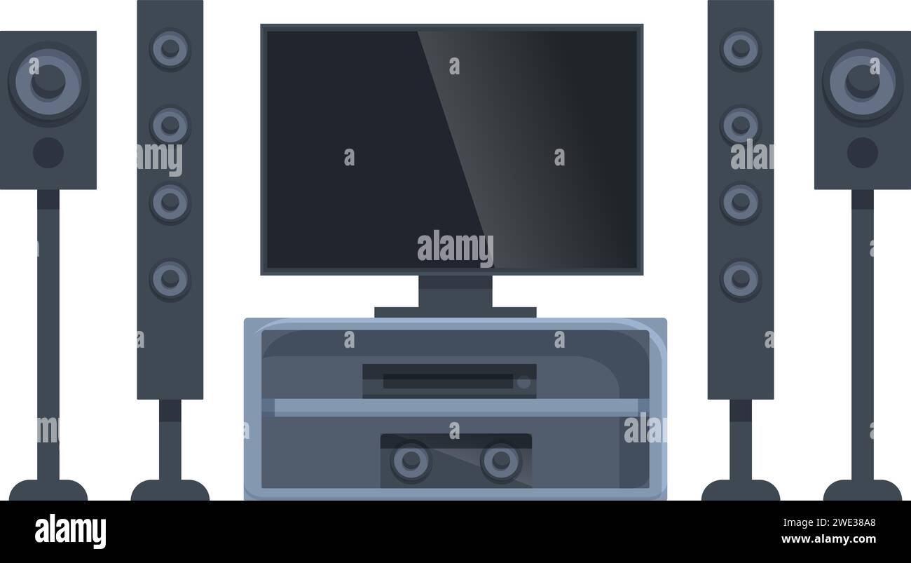 Audio visual center Stock Vector Images - Alamy